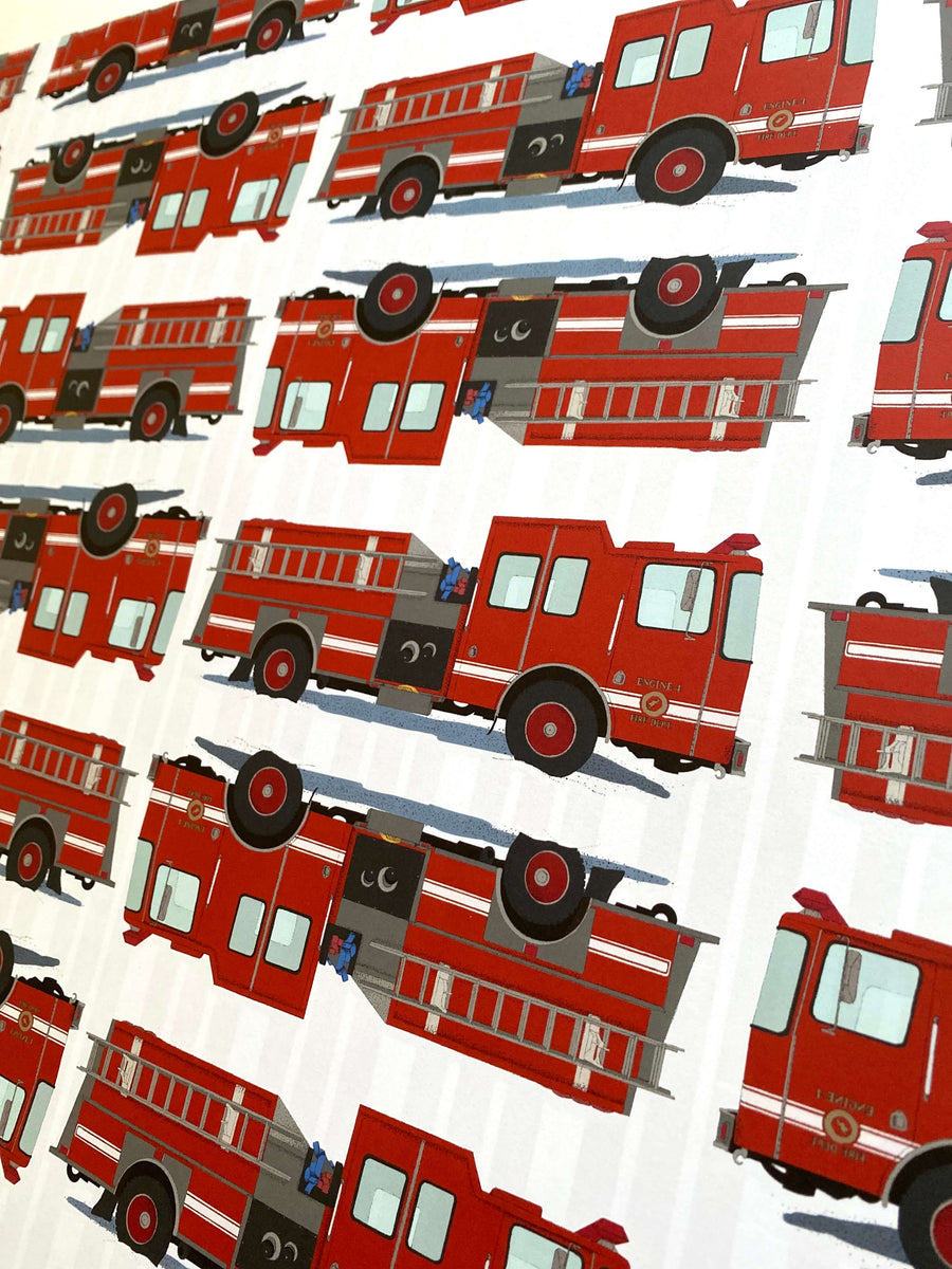 Fire Truck Wrapping Paper – Hallstrom Home