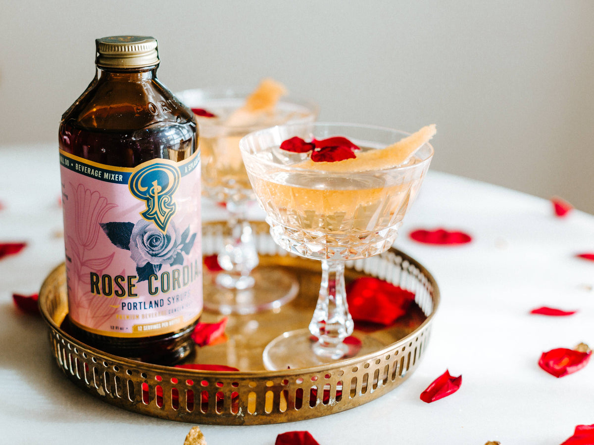 Rose Cordial Syrup 12oz - cocktail / mocktail beverage mixer ...