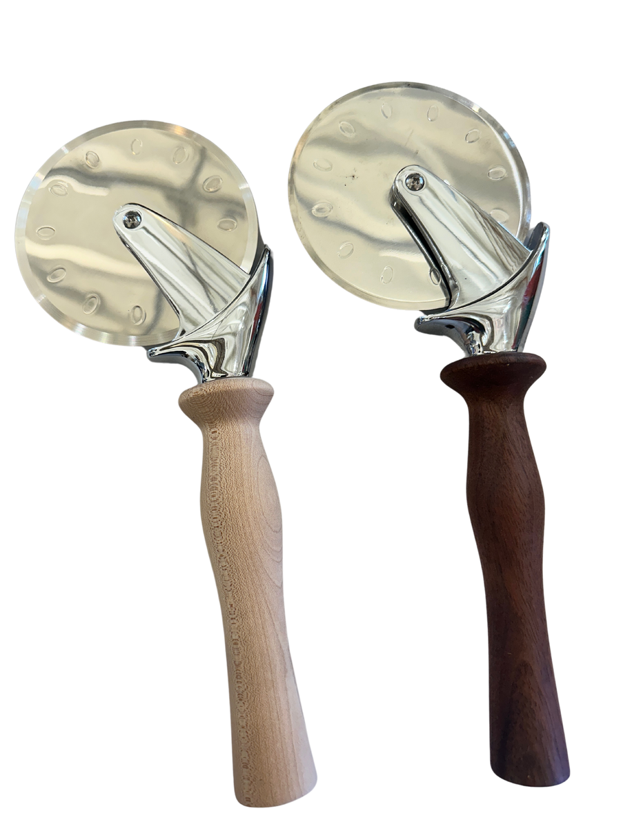 Hand carved wood pizza cutter heavy duty – Hallstrom Home