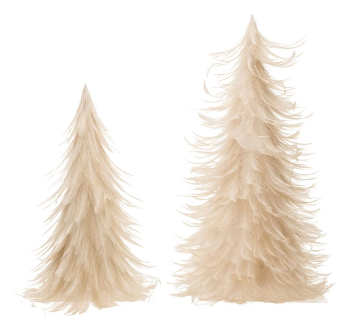 Feather Trees, Cream Color, Set Of 2 – Hallstrom Home
