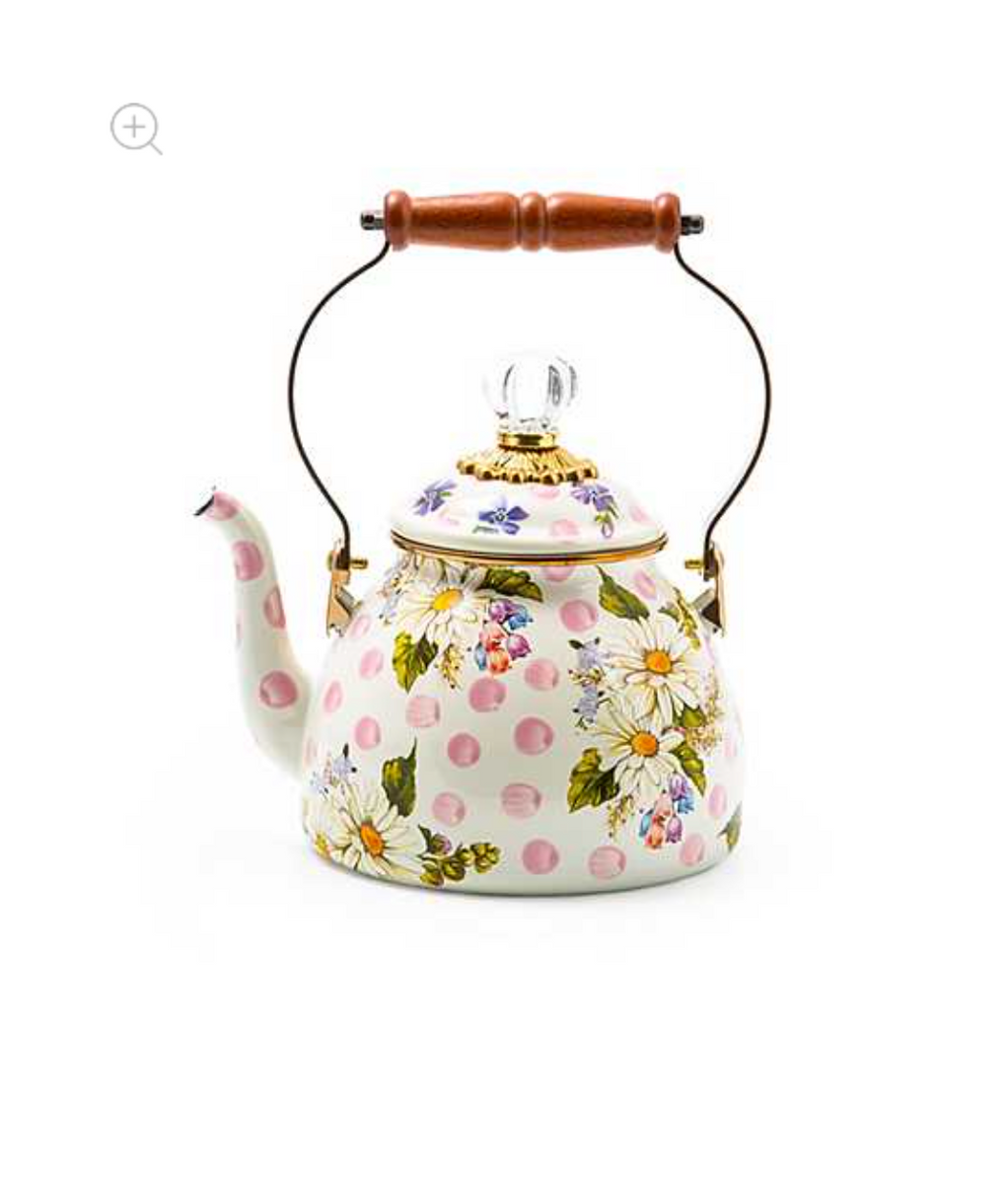 Wildflowers Pink 2 Quart Tea Kettle – Hallstrom Home
