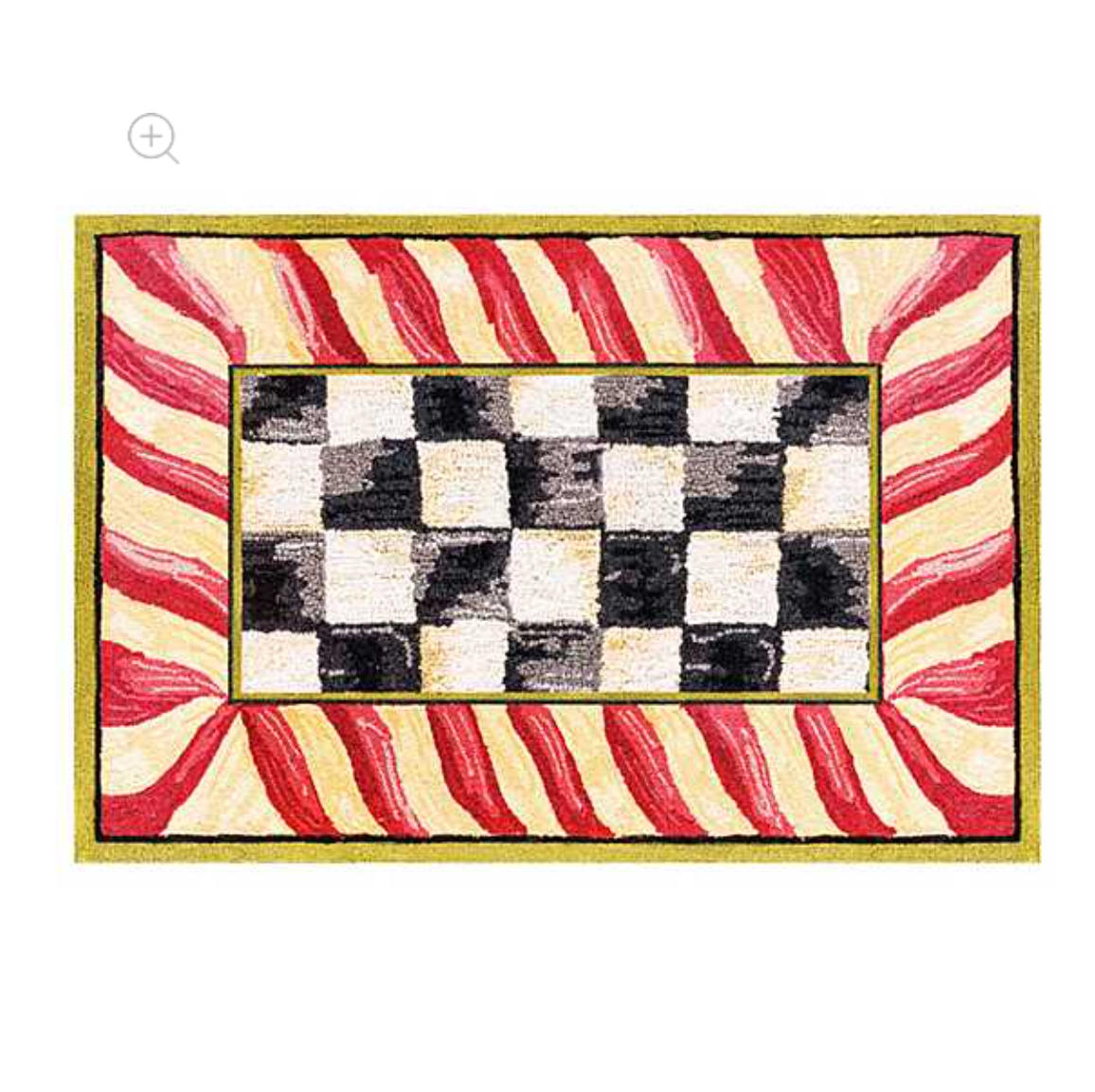 Courtly Check Red & Gold 2' x 3' Washable Rug – Hallstrom Home