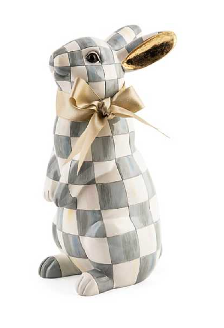 Sterling Check Standing Bunny – Hallstrom Home