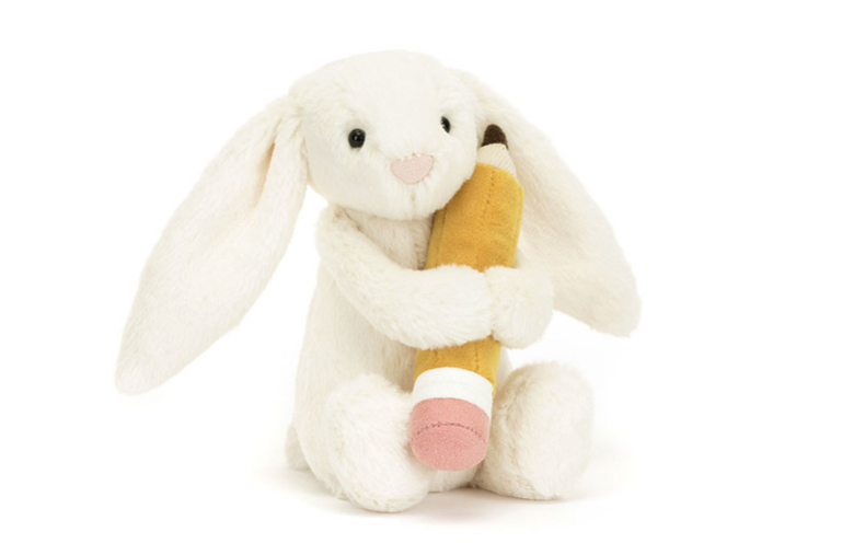 Bashful Bunny with Pencil Jellycat – Hallstrom Home