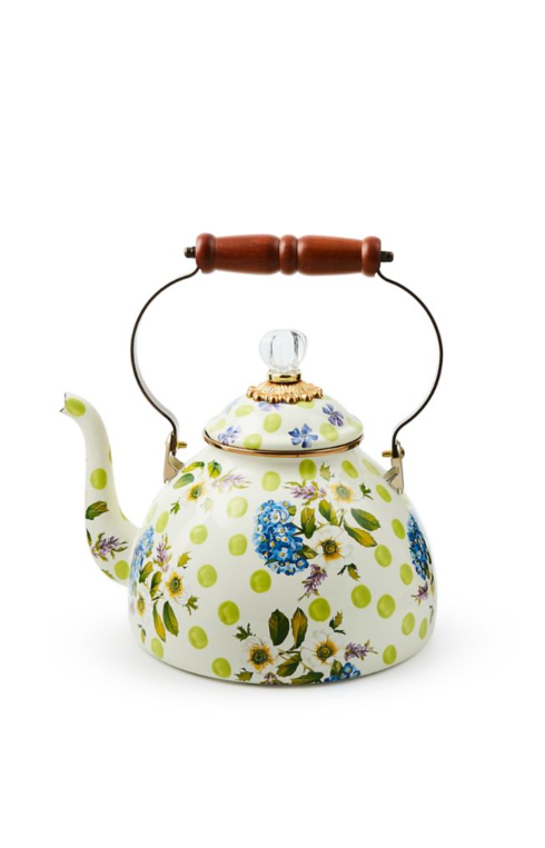 wildflowers green 3 quart tea kettle – Hallstrom Home