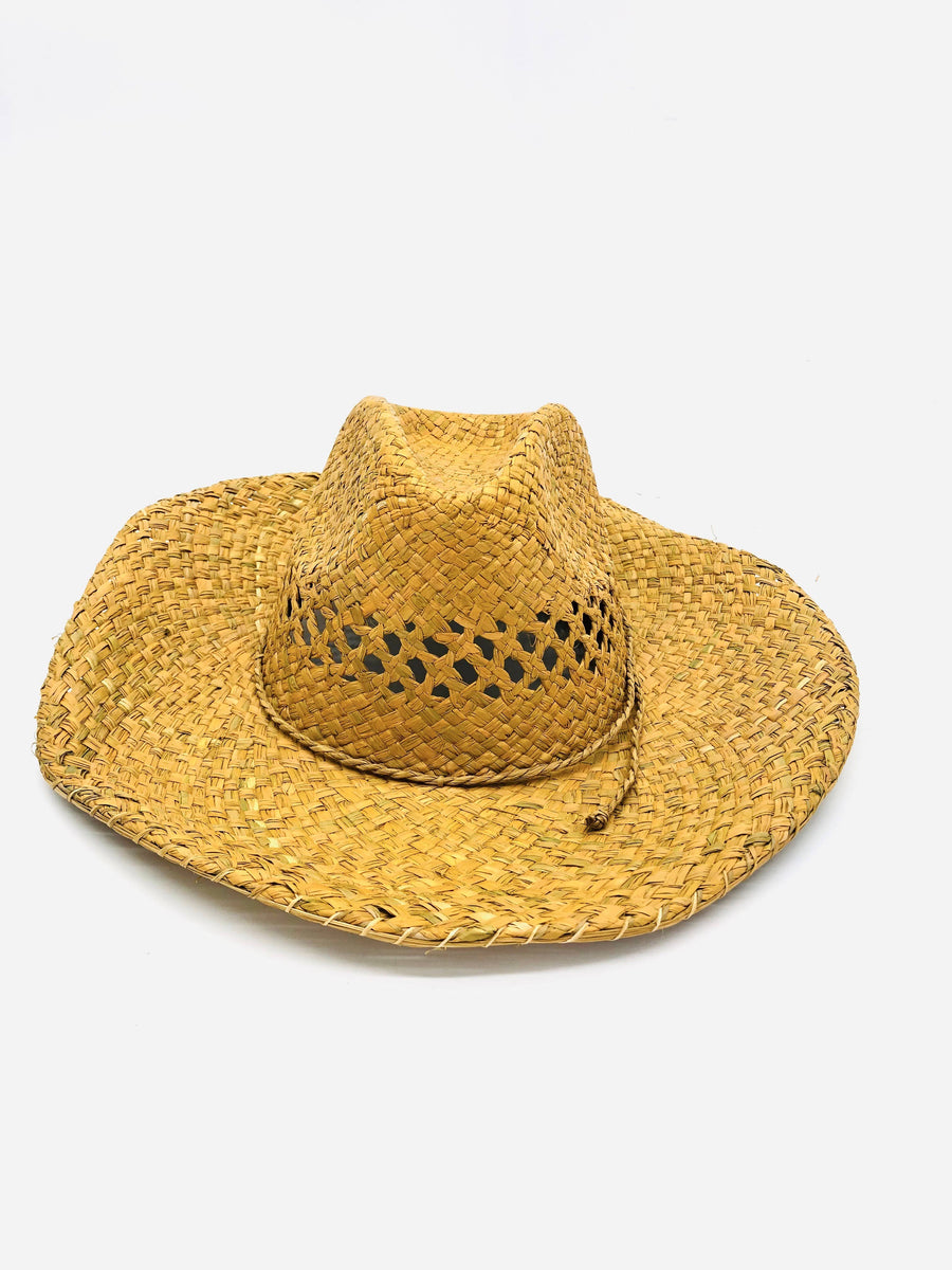 Macho Unisex Straw Cowboy Hat with Adjustable Wire Rim – Hallstrom Home
